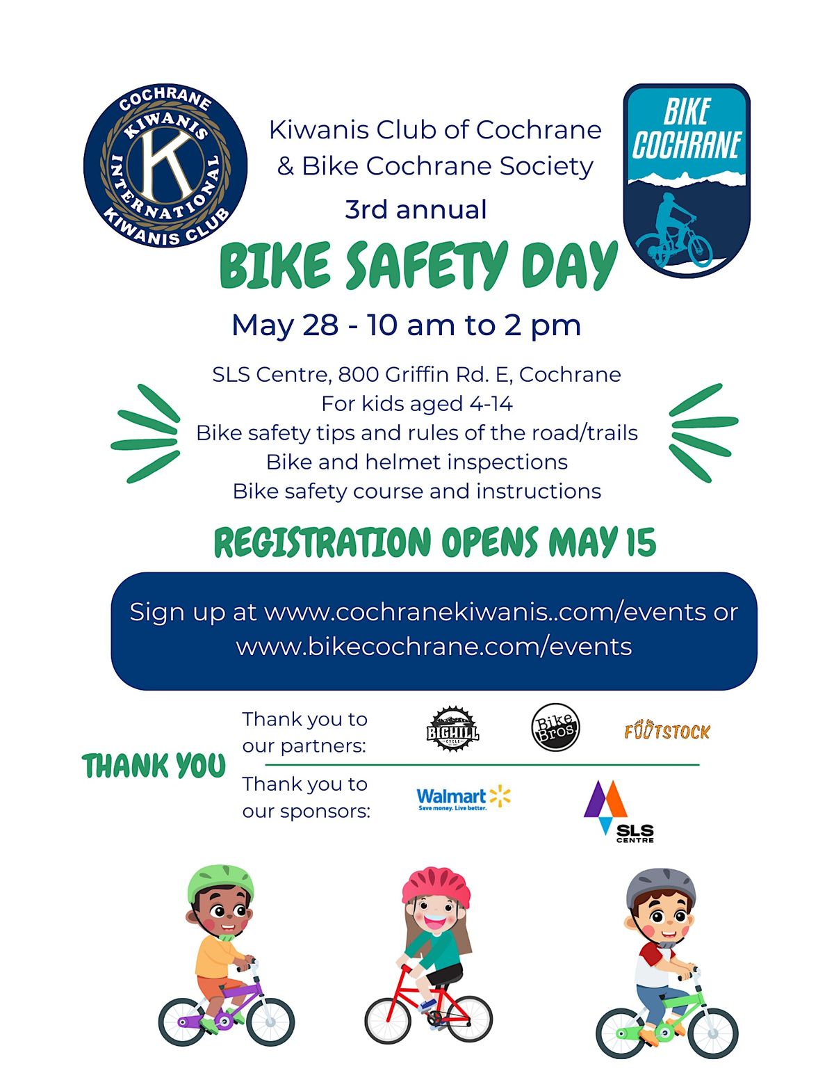 3rd Annual Bike Safety Day!, SLS Centre, Cochrane, 28 May 2023 ...