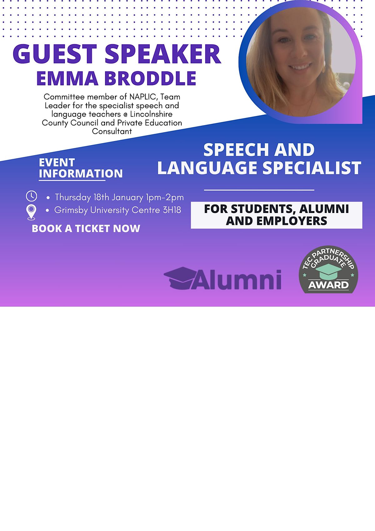 Emma Broddle Speech and Language Specialist, University Centre Grimsby ...