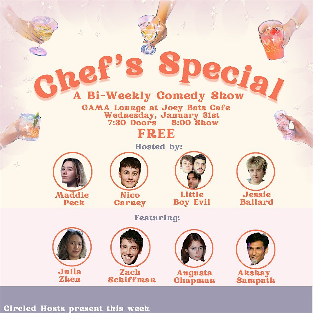 Chefs Special - A Bi-Weekly Comedy Show, GAMA, Avenue B, Manhattan, New ...