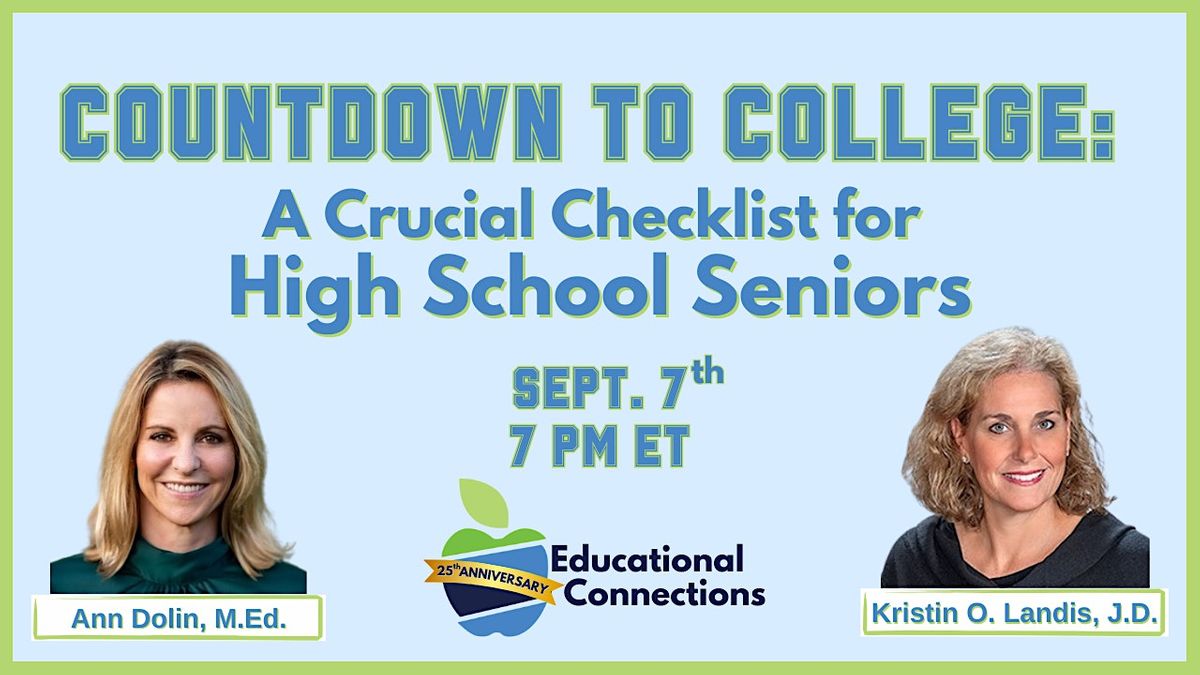 Countdown to College: A Crucial Checklist for Rising High School ...