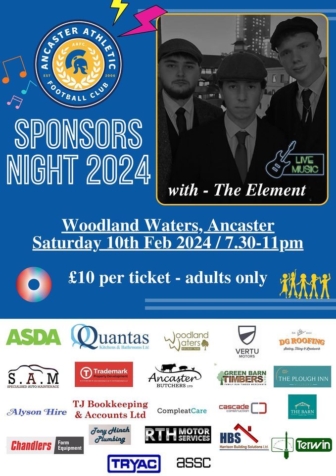 AAFC Sponsors night 2024, Woodland Waters - Ancaster, Grantham, 10 ...