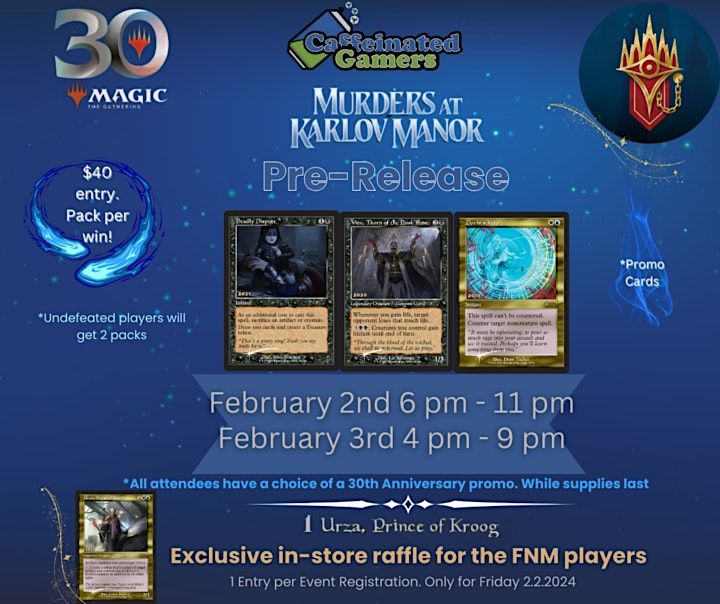 Magic The Gathering Murders At Karlov Manor Prerelease, Caffeinated ...