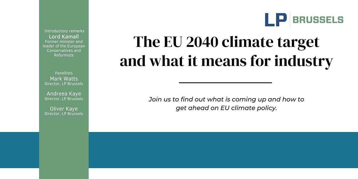The EU 2040 climate target and what it means for industry, 116 Pall Mall - Institute of ...