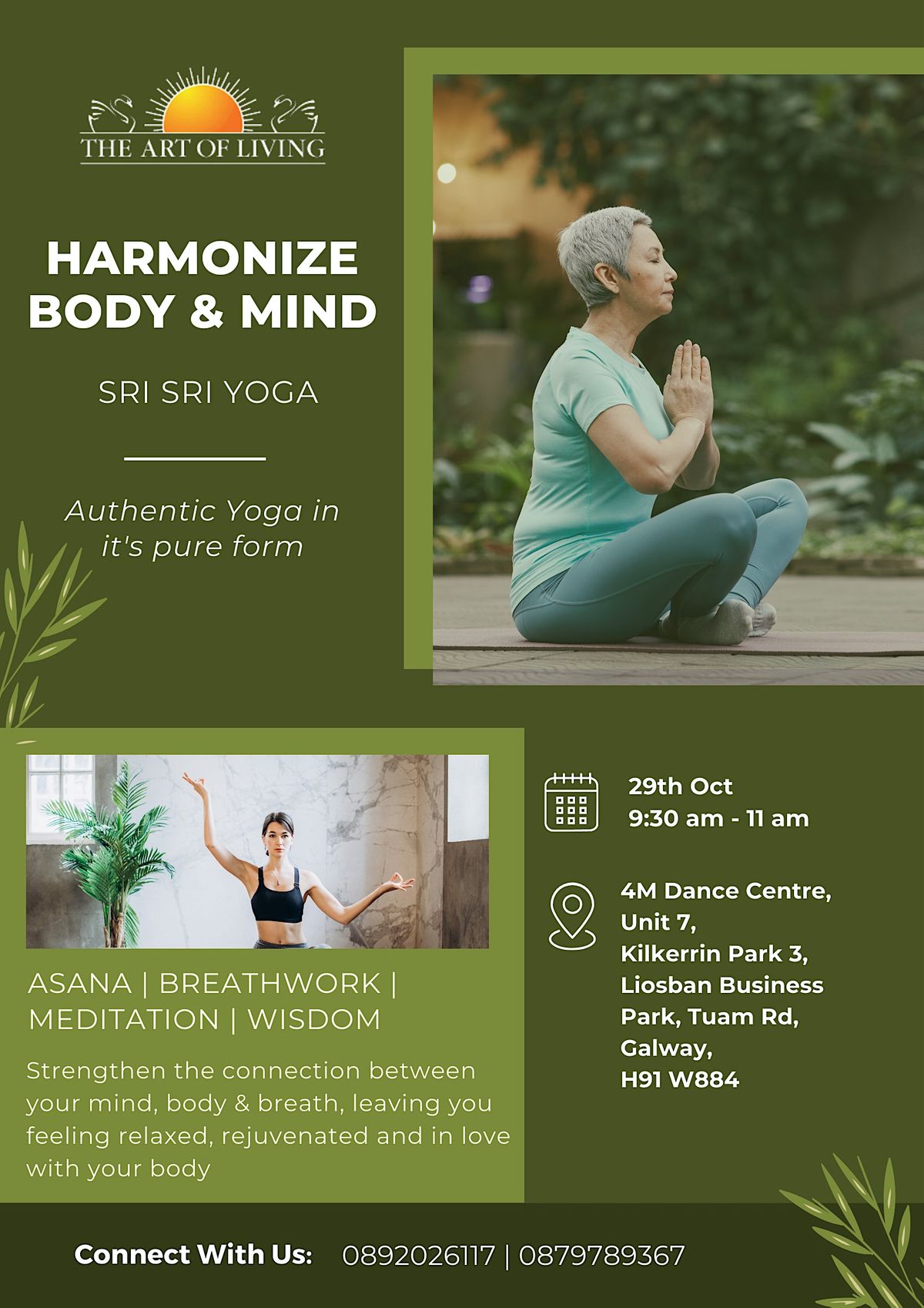 Harmonize body & mind with Sri Sri Yoga, Liosban Business Park, Galway ...