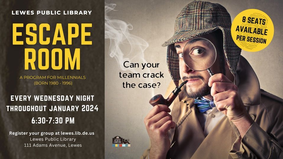 Escape Room | Millennial Program (Born 1980 - 1996), Lewes Public ...