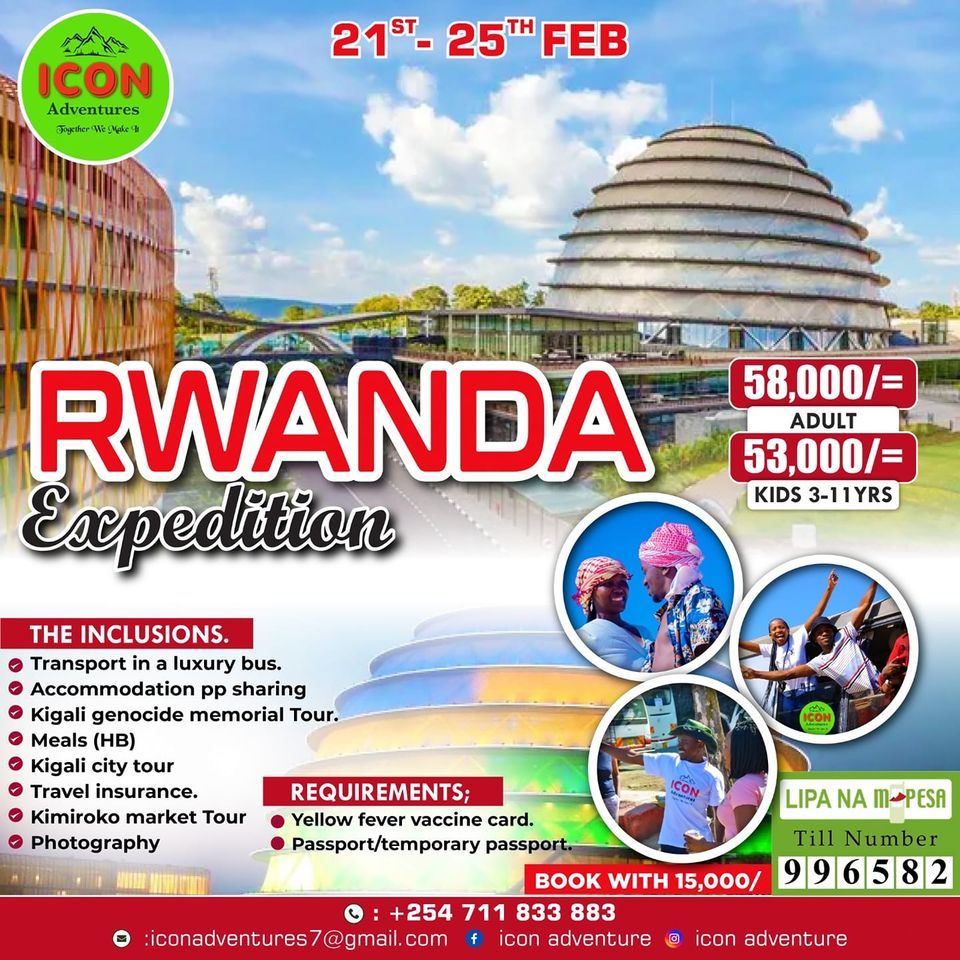 RWANDA KIGALI EXPEDITION@ksh.58,000pp, Rwanda Kigali, Nairobi, 21 ...