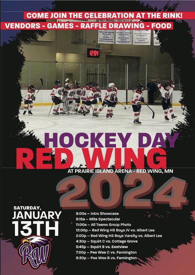 Hockey Day Red Wing, Prairie Island Arena, Red Wing, January 13 2024 ...