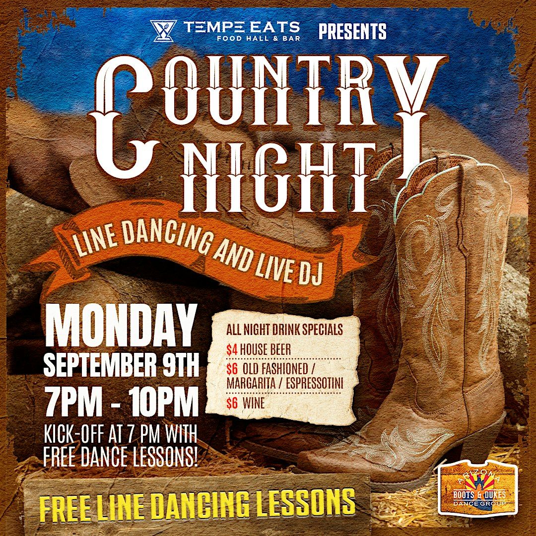 FREE Line Dancing - Country Night, 85 East Southern Avenue, Tempe, AZ ...