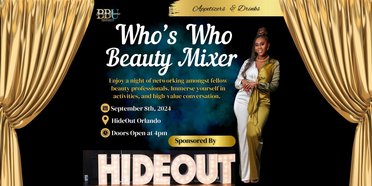 Whos Who: Beauty Mixer, Hideout Orlando, 8 September 2024 | AllEvents.in