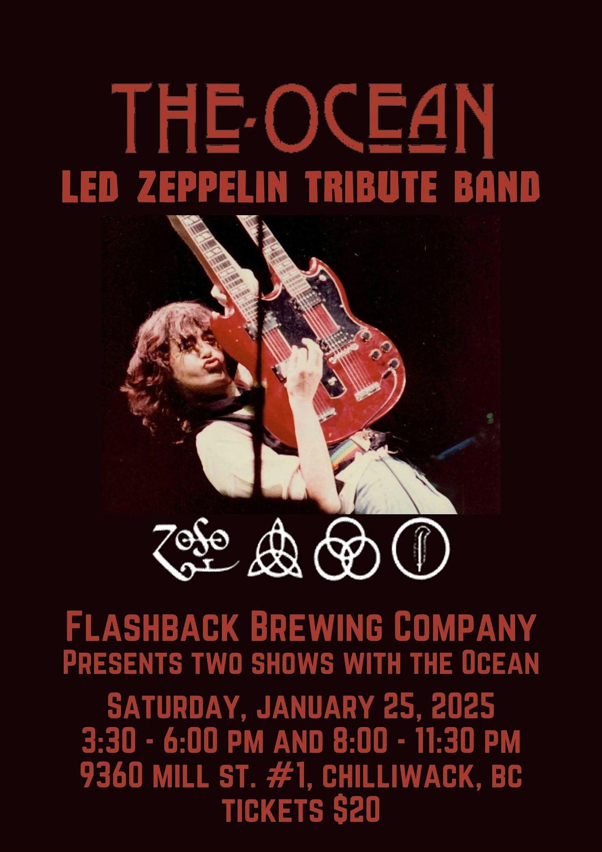 The Ocean Led Zeppelin Tribute Band at Flashback Brewing - afternoon ...