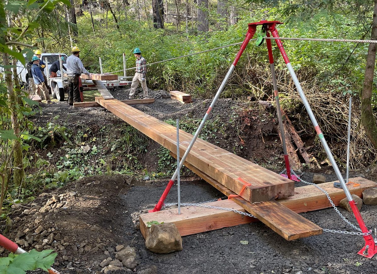 Shellburg Falls Bridge Building Party - Willamette Valley, Oregon ...