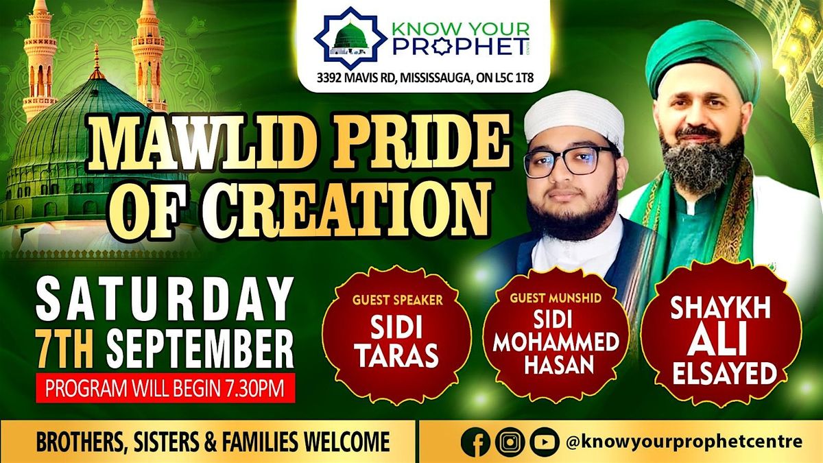 Celebrating the Mawlid Pride of Creation, Know Your Prophet Centre ...