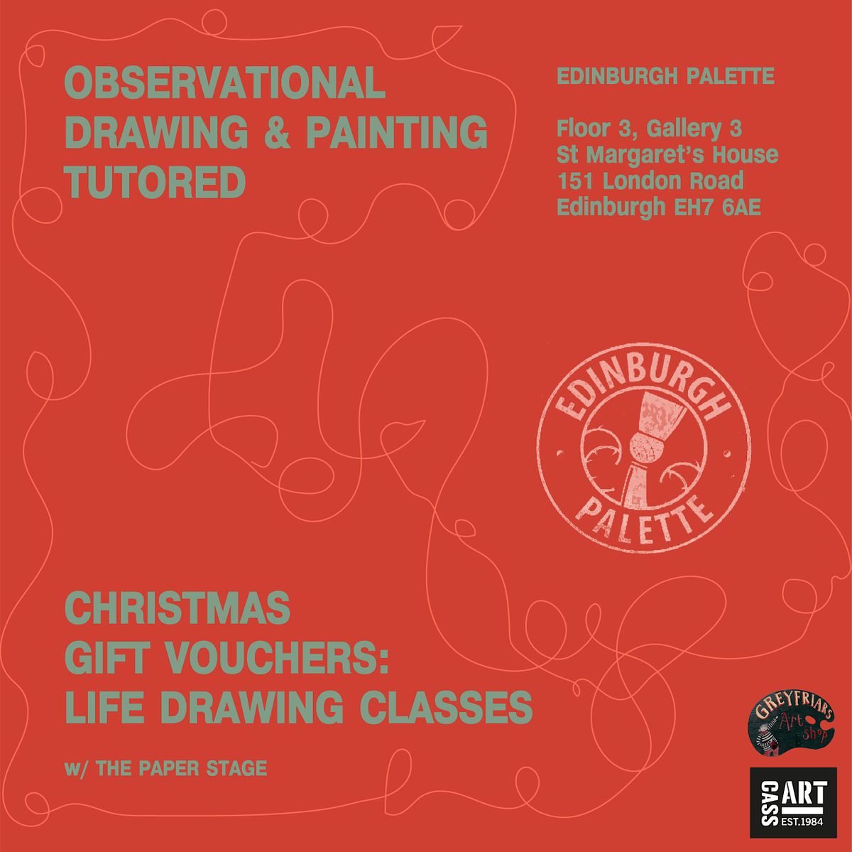Christmas Gift Vouchers: Life Drawing Classes, Edinburgh Palette, 21 ...