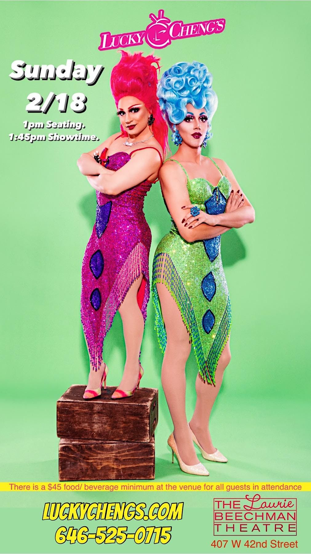 Lucky Chengs Drag Brunch, Laurie Beechman Theater, West 42nd Street ...