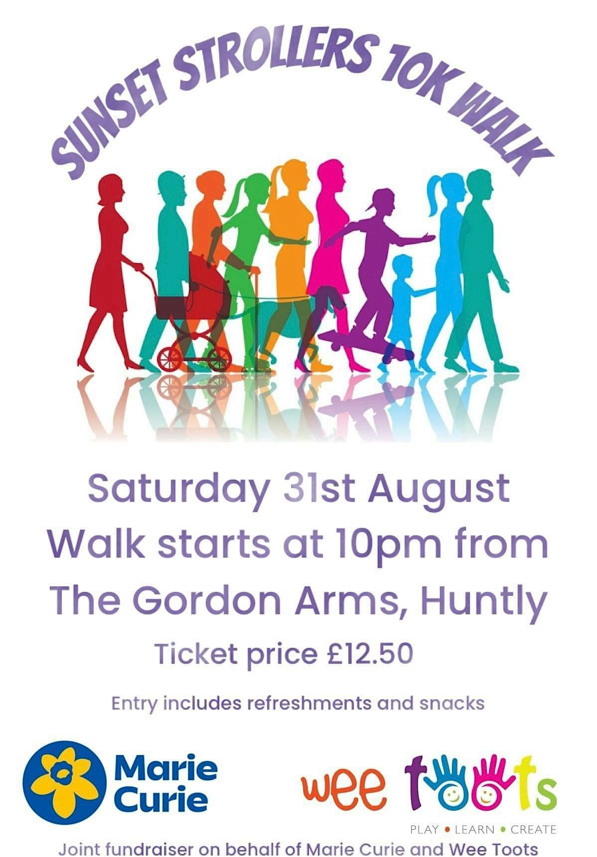 Huntly Marie Curie & Wee Toots Sunset Strollers 10K Walk, Huntly, 31 ...