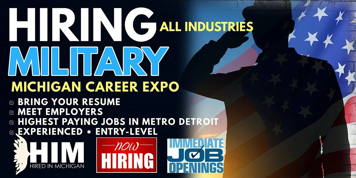 Michigan Military Job Fair 2024, Radisson Hotel Southfield-Detroit, 27 ...