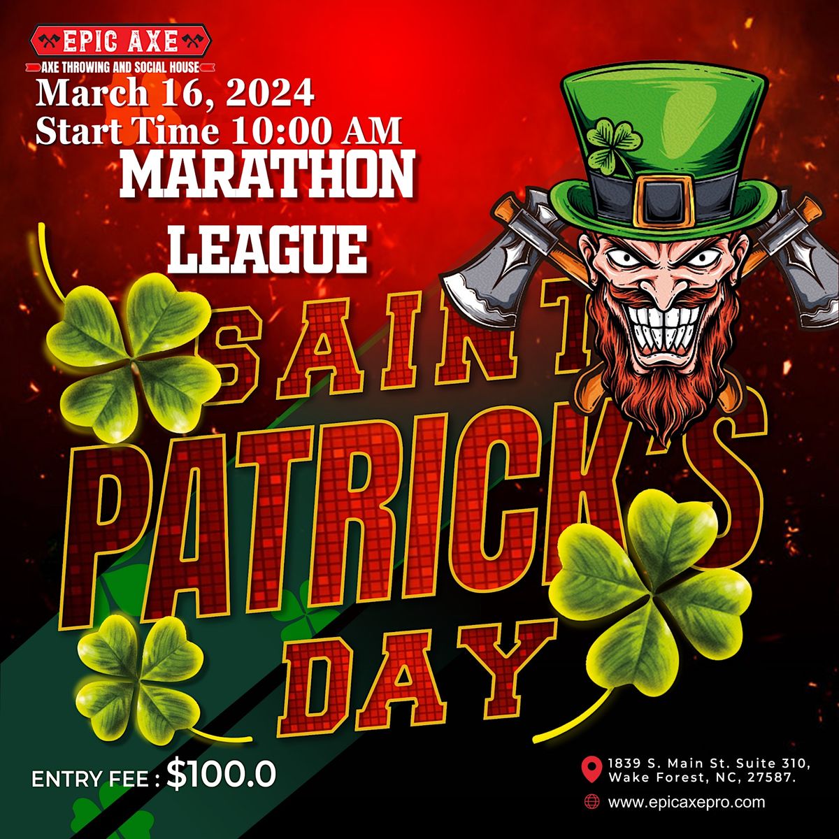 Wake Forest Axe Throwing Marathon League, 1839 S Main St Suite 310 ...