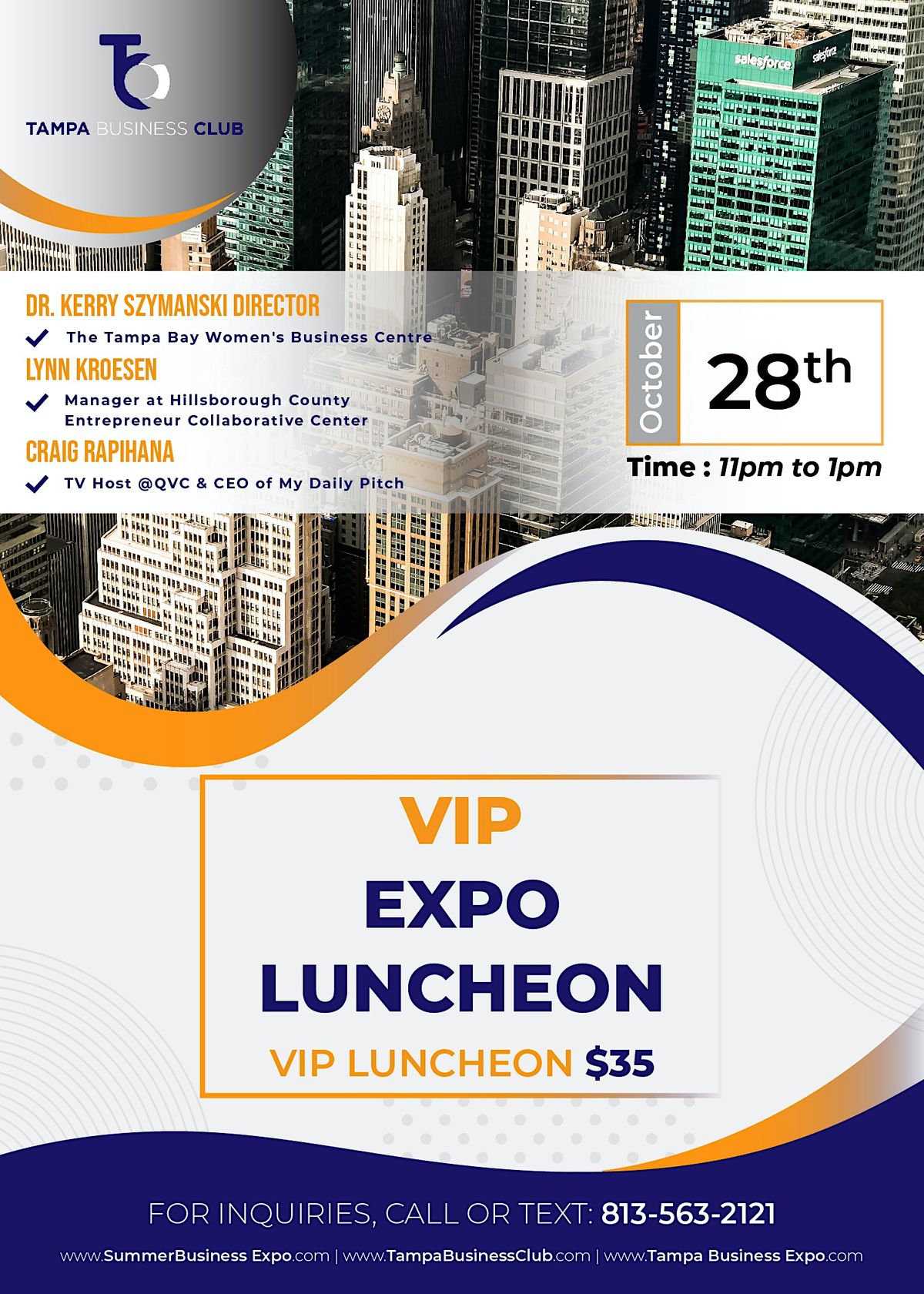 Expo VIP LUNCHEON, Hilton Tampa Downtown, 28 October 2022 | AllEvents.in