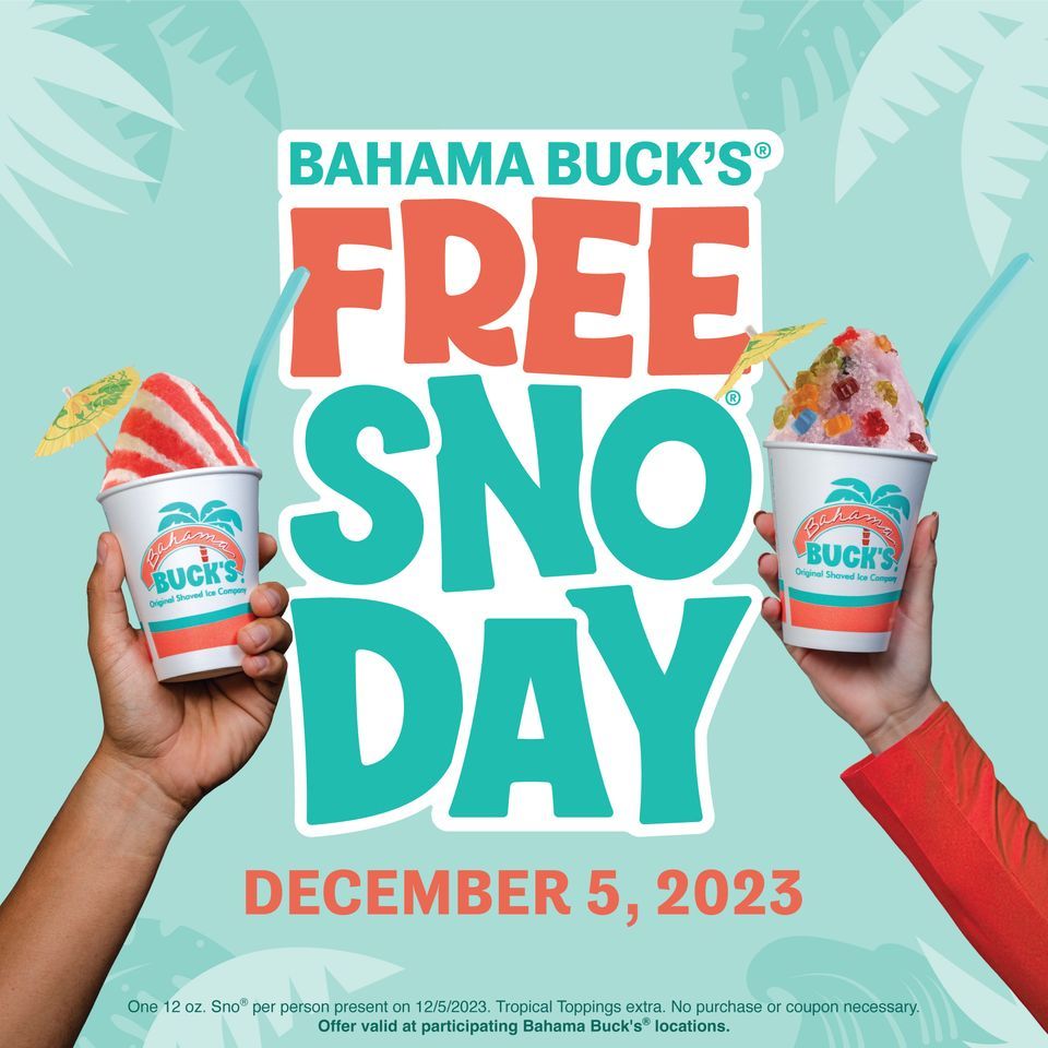 Mark your calendars! FREE SNO DAY is NEXT Tuesday, December 5! Get a ...