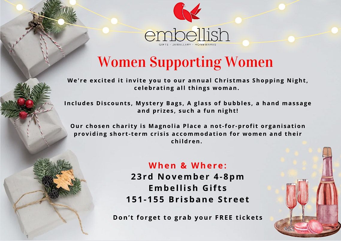 Embellish Shop & Sip ~ fundraising for Magnolia Place, 151-155 Brisbane ...