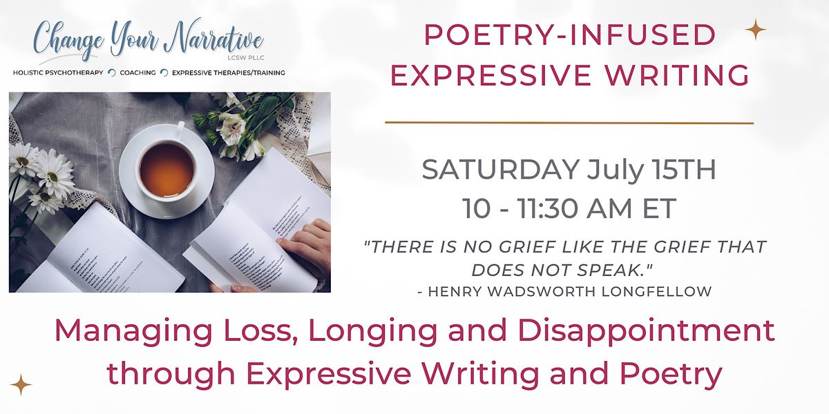 Poetry-Infused Expressive Writing - July 2023, July 15 2023 | Online Event | AllEvents.in