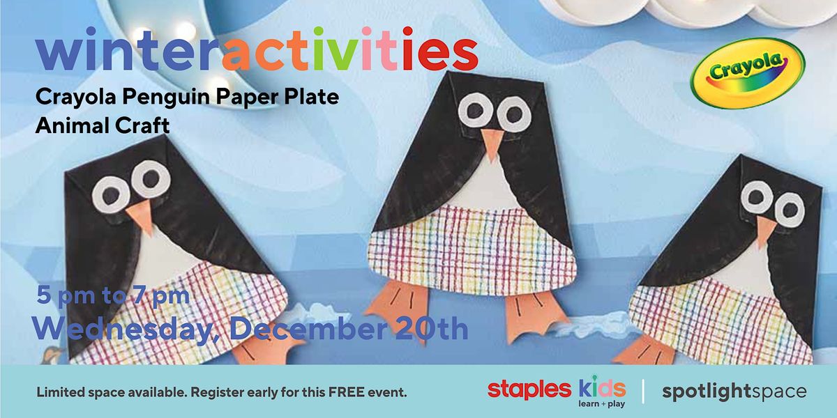 Crayola "Create It Yourself" - Crayola Penguin Paper Plate Animal Craft ...