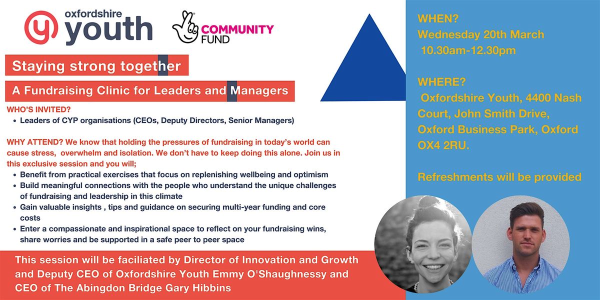 Staying strong together: A Fundraising Clinic for Leaders and Managers ...