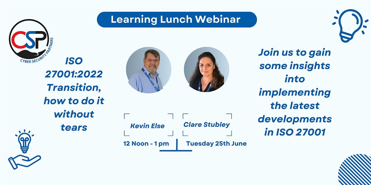 ISO27001 Transition, June 25 2024 | Online Event | AllEvents.in