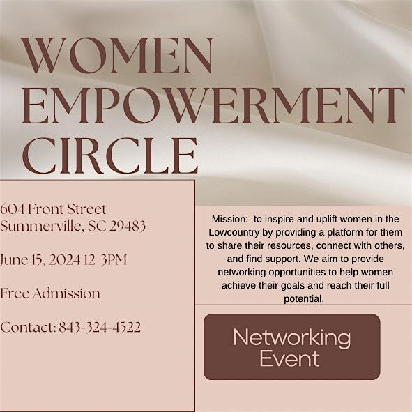 Women Empowerment Circle 604 Front St Summerville 15 June 2024
