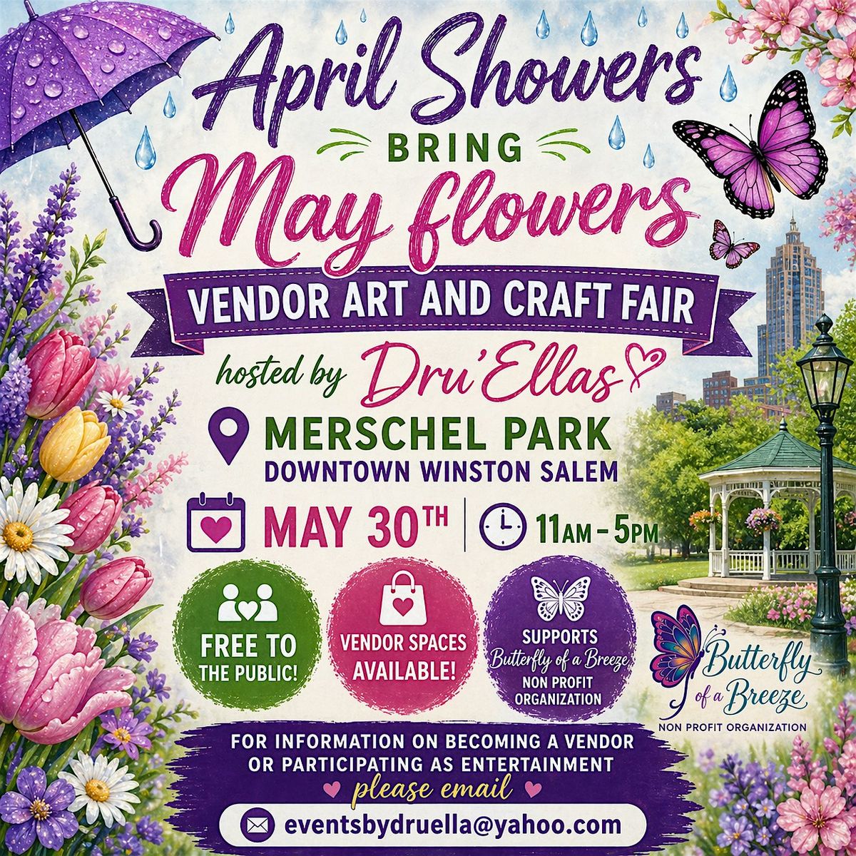 April Showers Bring May Flowers, Pop Up Vendor “FunDay”, Merschel Park ...