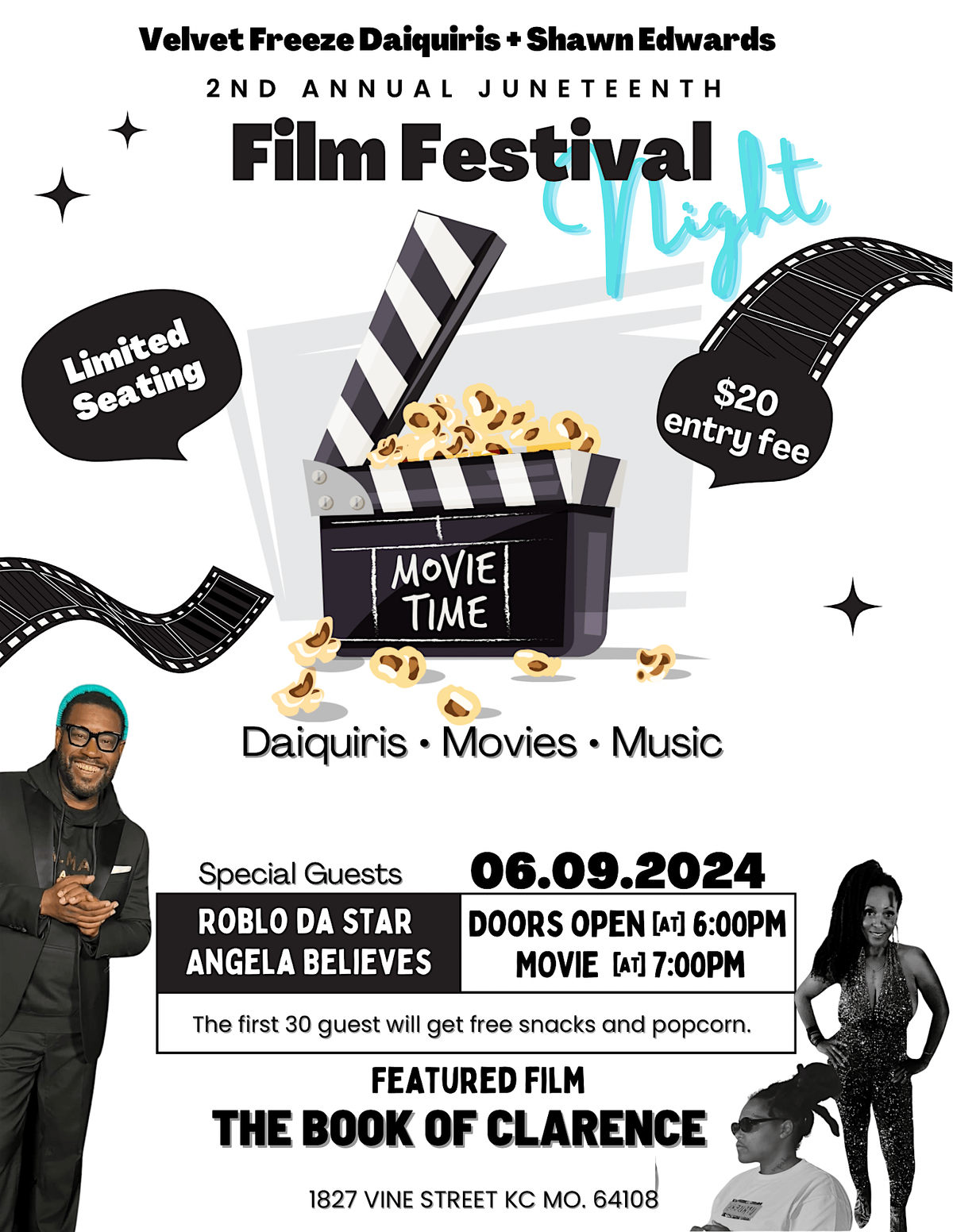 Juneteenth Movie Night w/Shawn Edwards, Smaxx/VFD, Kansas City, 9 June ...