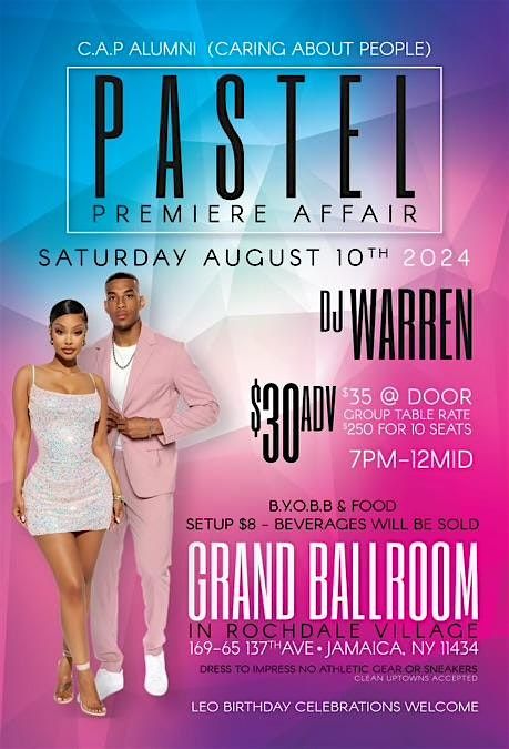 PASTEL PREMIERE AFFAIR, Rochdale Community Center, Queens, 10 August 2024 | AllEvents.in