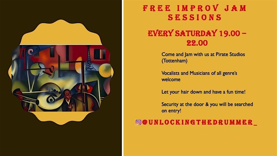 Free Improv Jam Session, PIRATE.COM - Rehearsal & Recording Studios, 2 Norman Road, London, UK ...