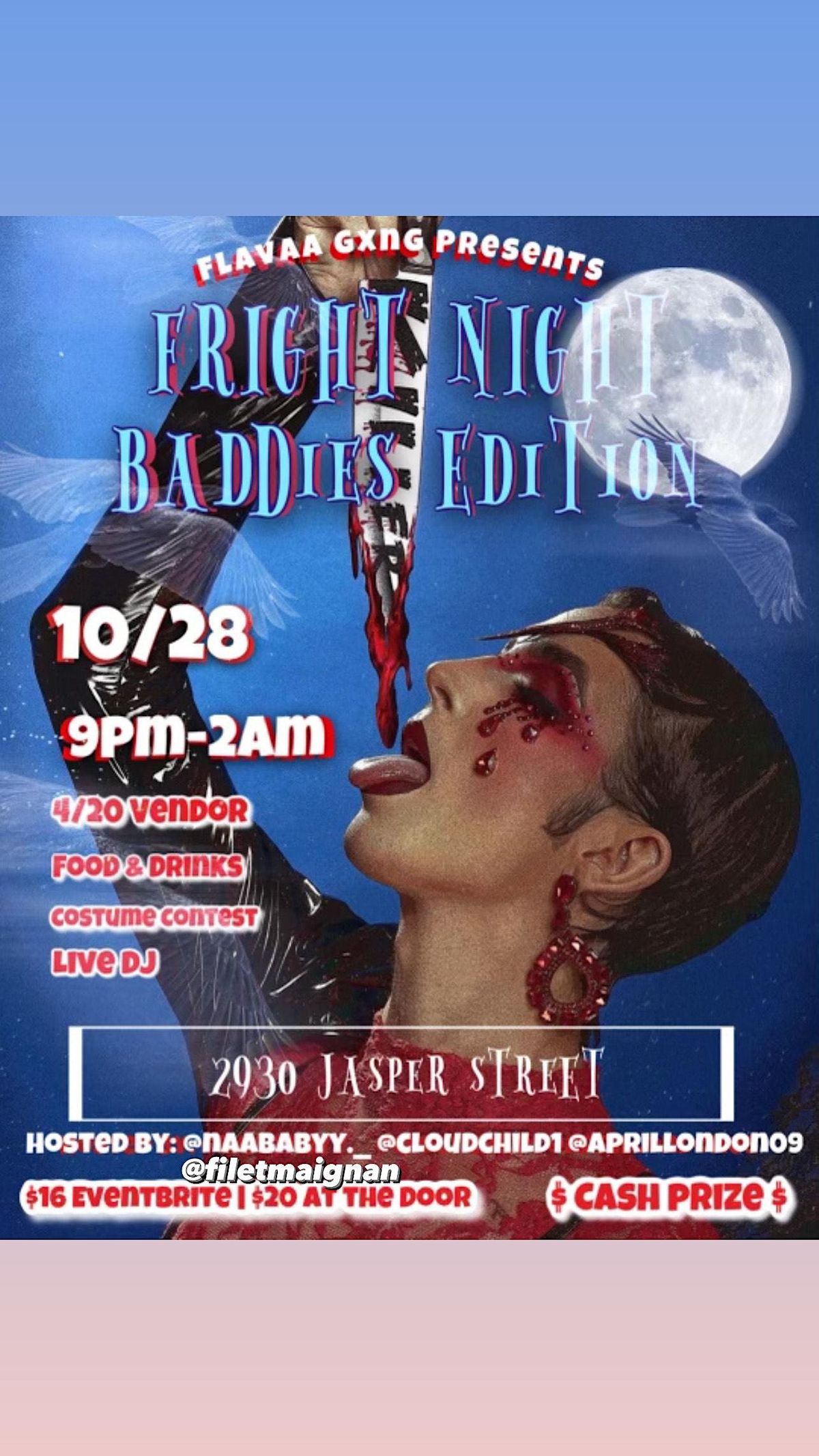 Flava Gang Presents: Fright Night: Baddies Edition $200 Best Costume ...