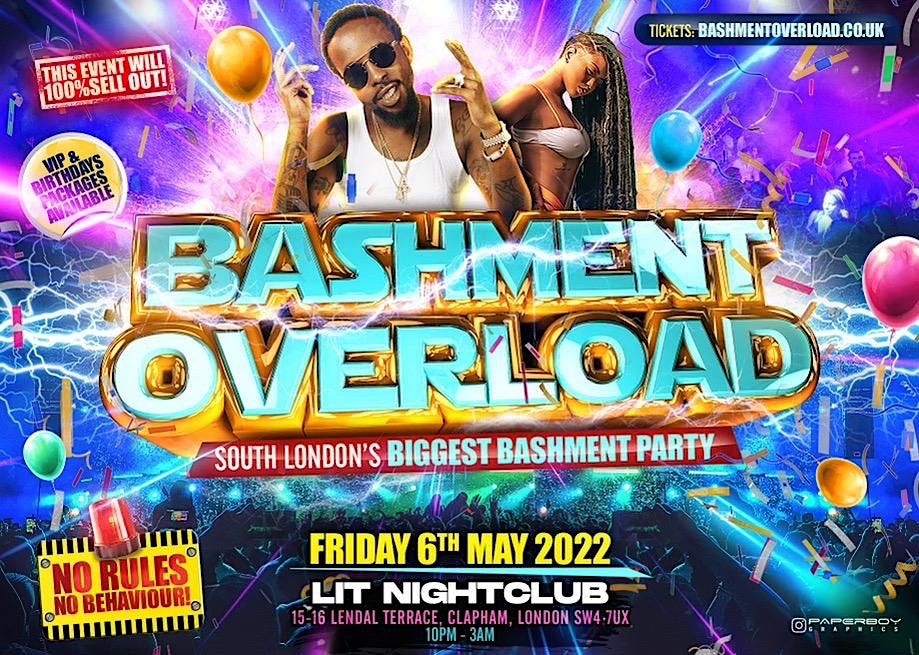 BASHMENT OVERLOAD - Shoreditchs Biggest Bashment Party, Trapeze Bar ...