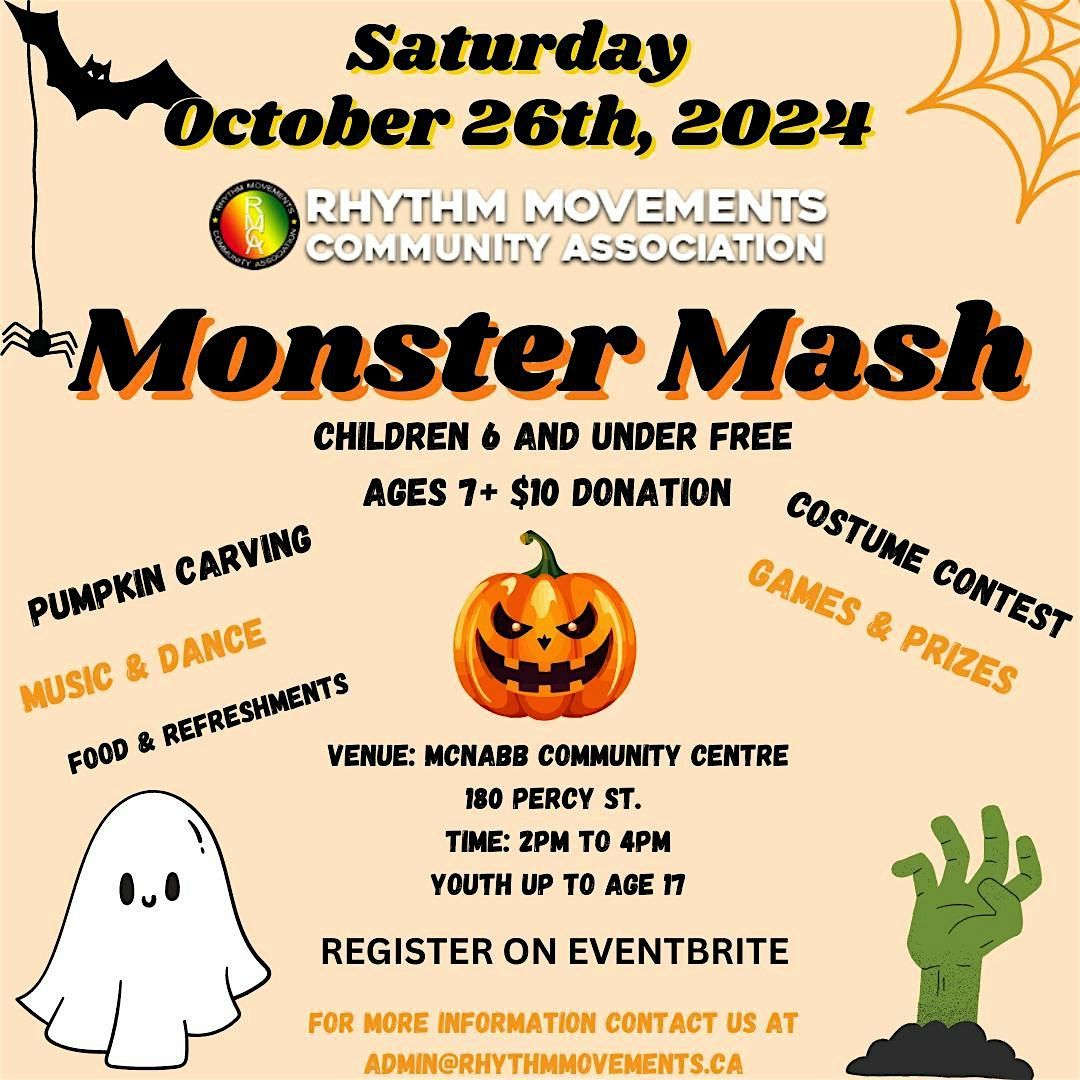 Rhythm Movements Annual Kids Monster Mash Halloween Party, McNabb ...