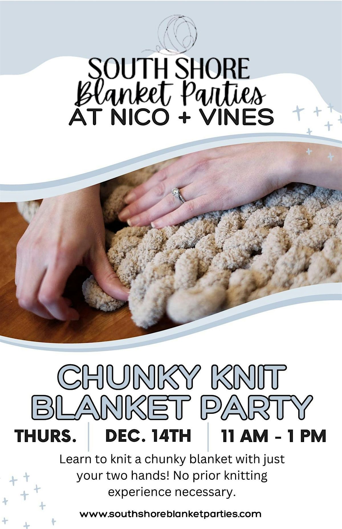 Chunky Knit Blanket Party - Nico and Vines 12/14, Nico and Vines ...