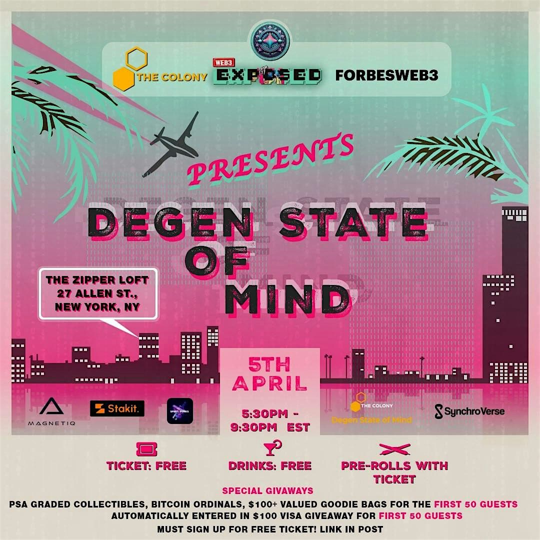 Degen State Of Mind, The Zipper Loft, New York, 5 April 2024 | AllEvents