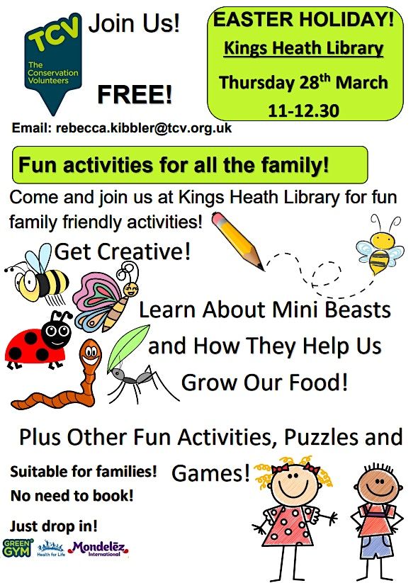 FREE Family Easter Holiday Activities, Kings Heath Library, King's ...