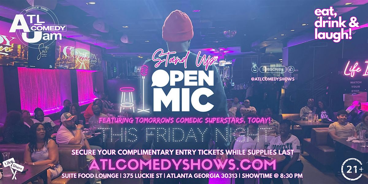 Open Mic Comedy @ Suite Food Lounge, Suite Food Lounge, Atlanta, 4 ...