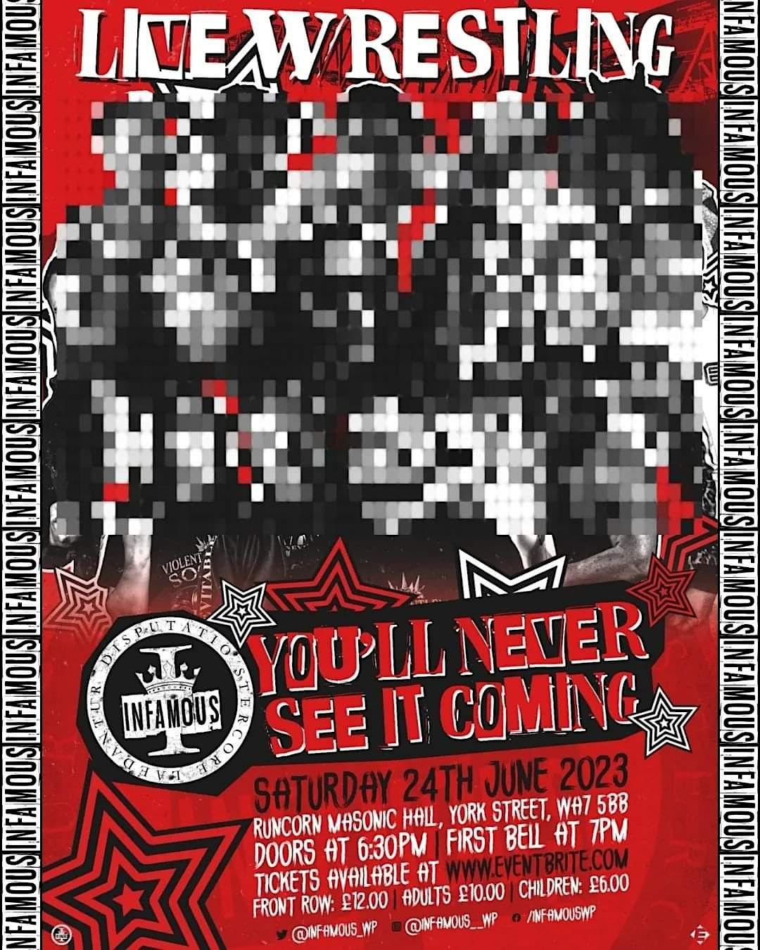 INFAMOUS Presents: Youll Never See it Coming, Runcorn Masonic Hall, 24 ...