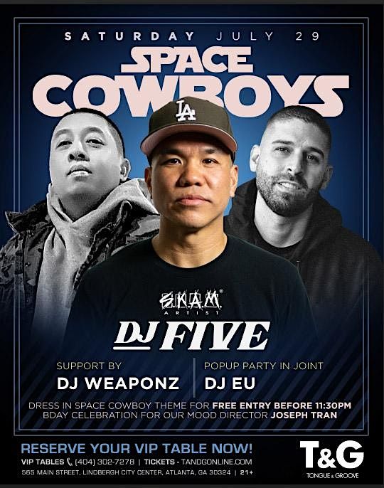 SPACE COWBOYS - Skam Artist DJ FIVE alongside DJ EU and DJ Weaponz ...
