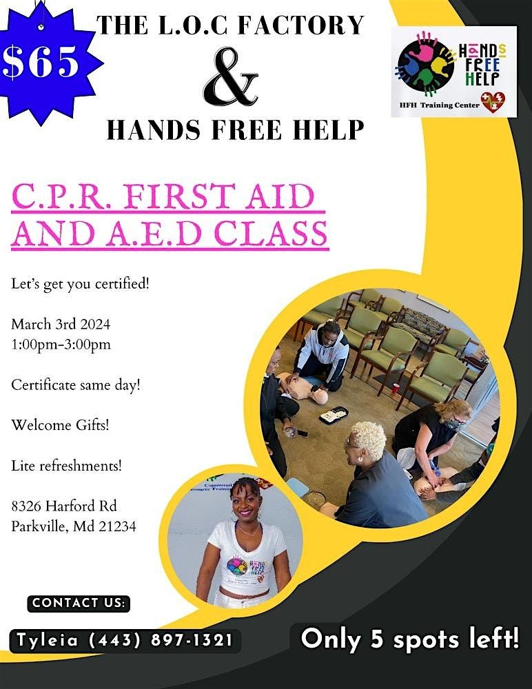 Pop Up CPR Class, 8326 Harford Rd, Parkville, 3 March 2024 | AllEvents