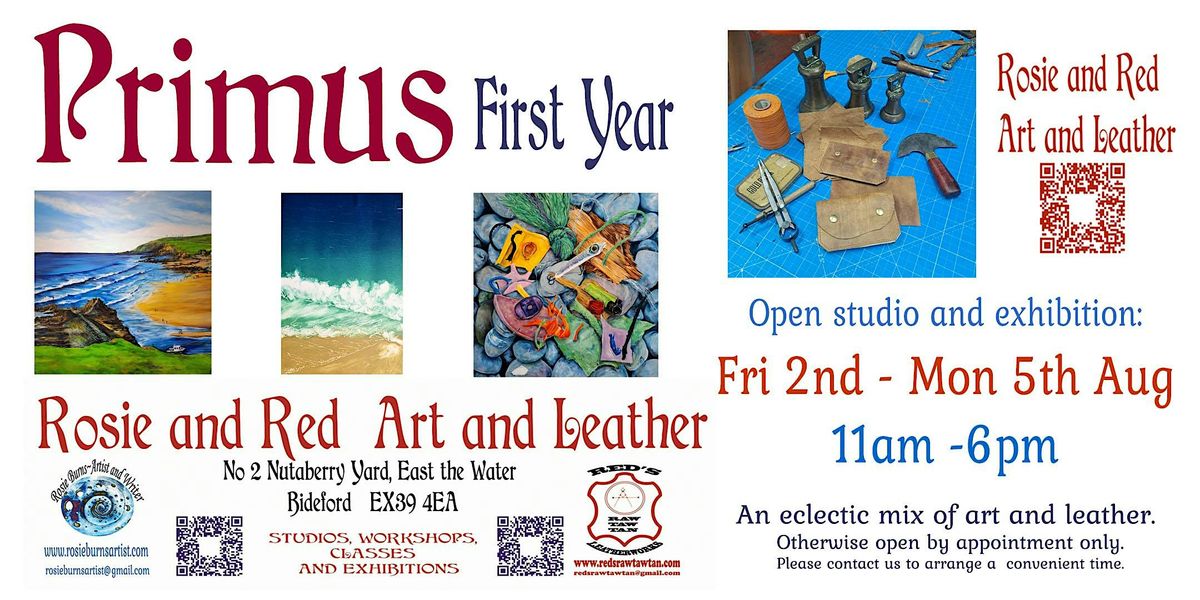 PRIMUS First Year- EXHIBITON AND OPEN STUDIO, Rosie and Red Art and ...