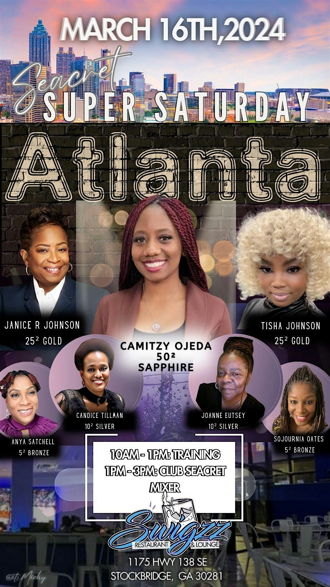 Seacret Atlanta Super Saturday, Swigzz Restaurant & Lounge, Georgia 138 ...