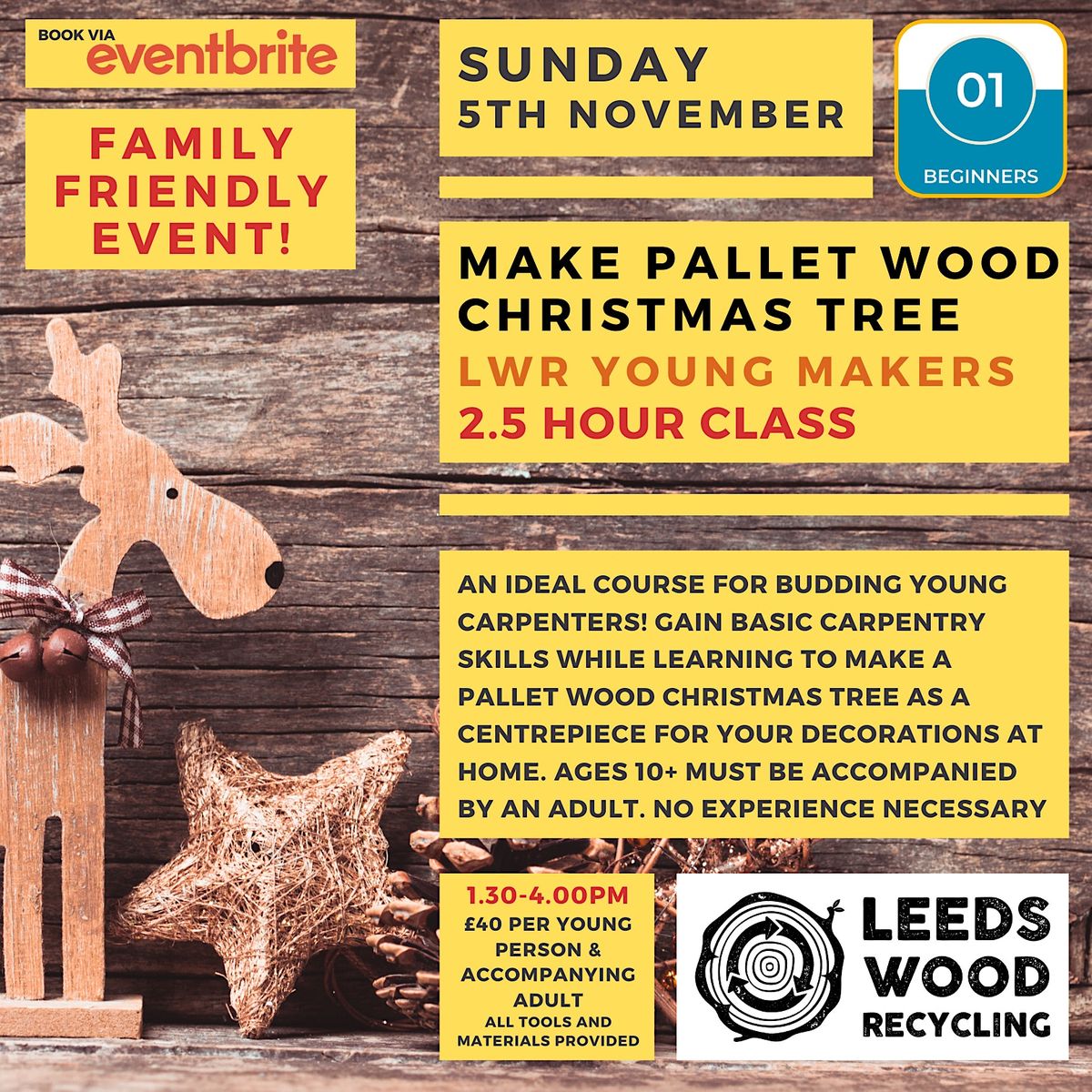 LWR Young Makers! Christmas Crafting : Make a Pallet Wood Christmas ...