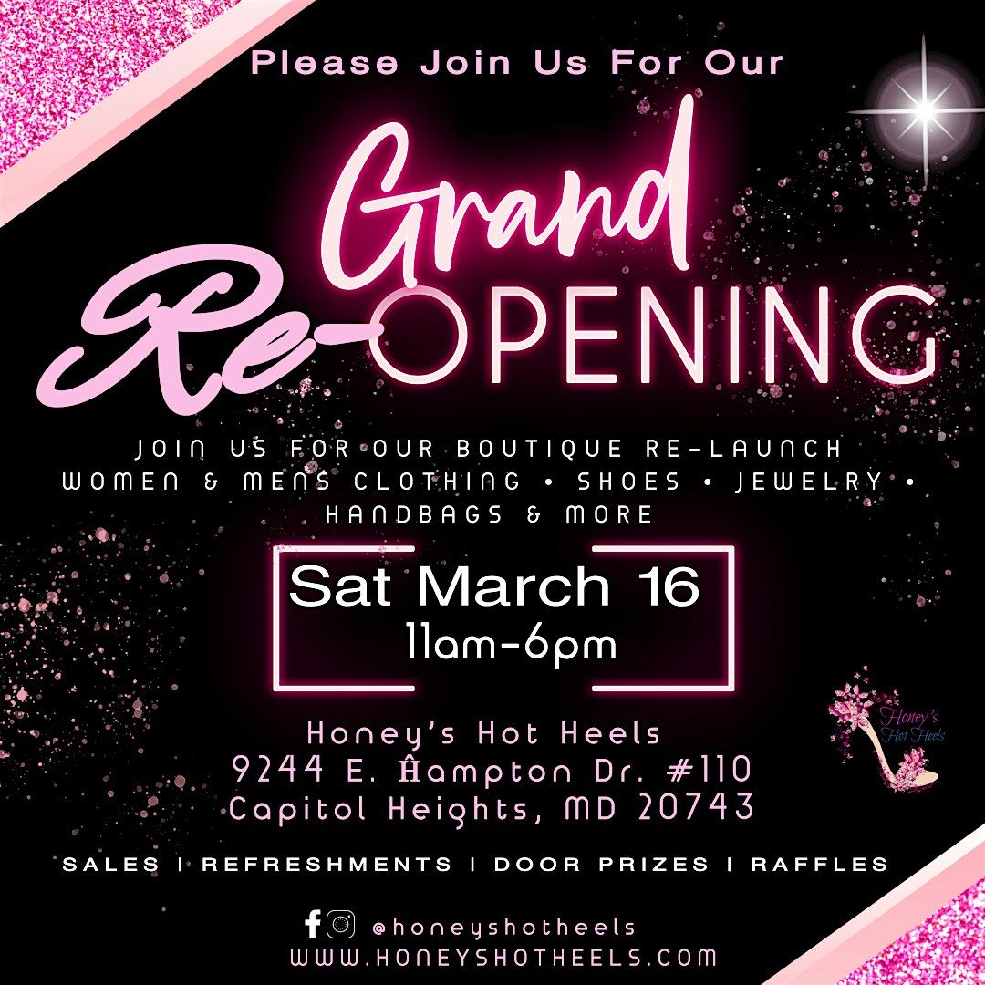 Honeys Hot Heels Grand Re-opening Celebration, Honey's Hot Heels ...