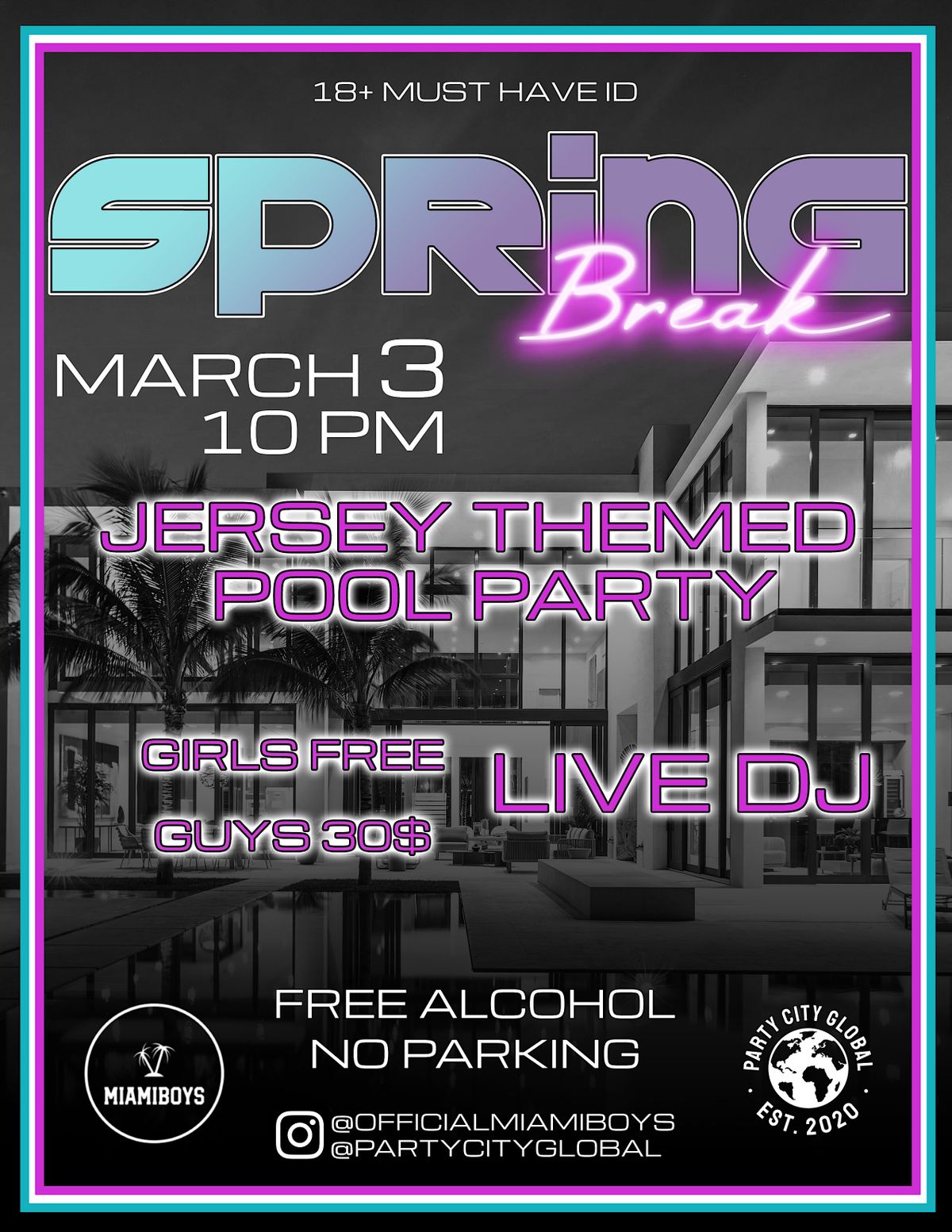 Miami Boys x Party City Global Spring Break Pool Party, 3 March to 4 ...