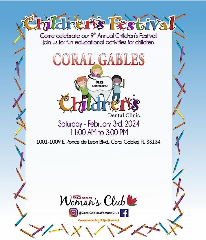 9th Annual Childrens Festival, 1009 E Ponce De Leon Blvd, Coral Gables ...