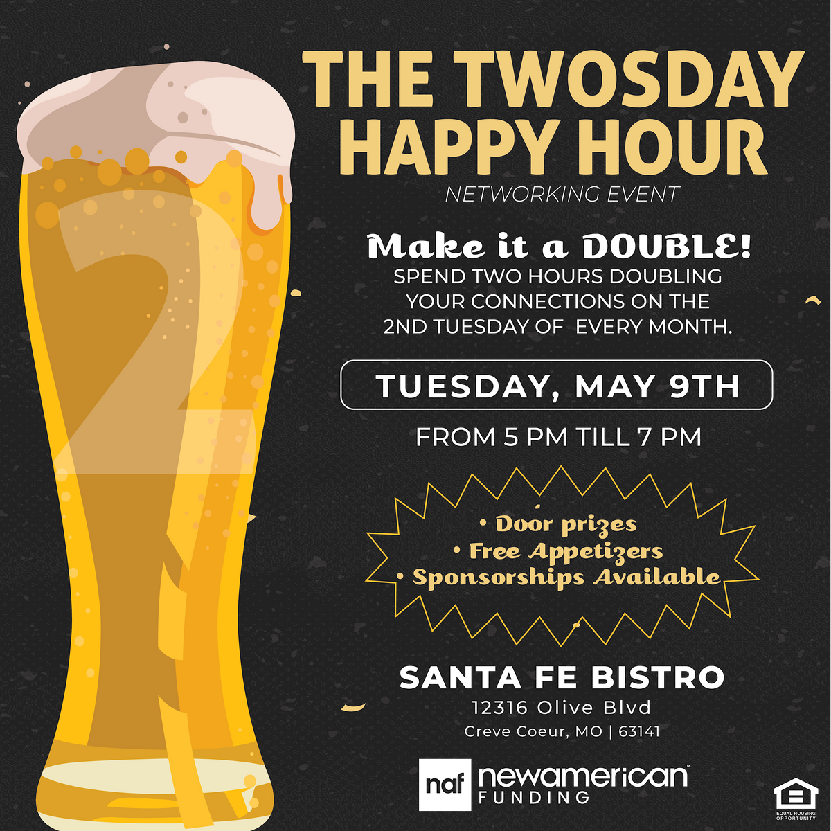 The Twosday Happy Hour - Networking Event, Santa Fe Bistro, Creve Coeur ...